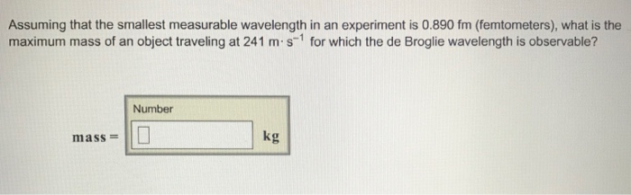 Solved Assuming that the smallest measurable wavelength in | Chegg.com