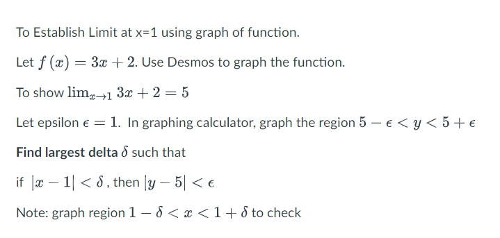 Solved To Establish Limit at x=1 ﻿using graph of | Chegg.com