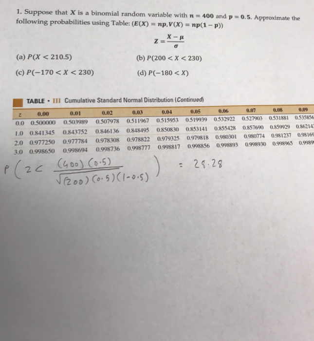 Solved Suppose that X is a binomial random variable with n | Chegg.com