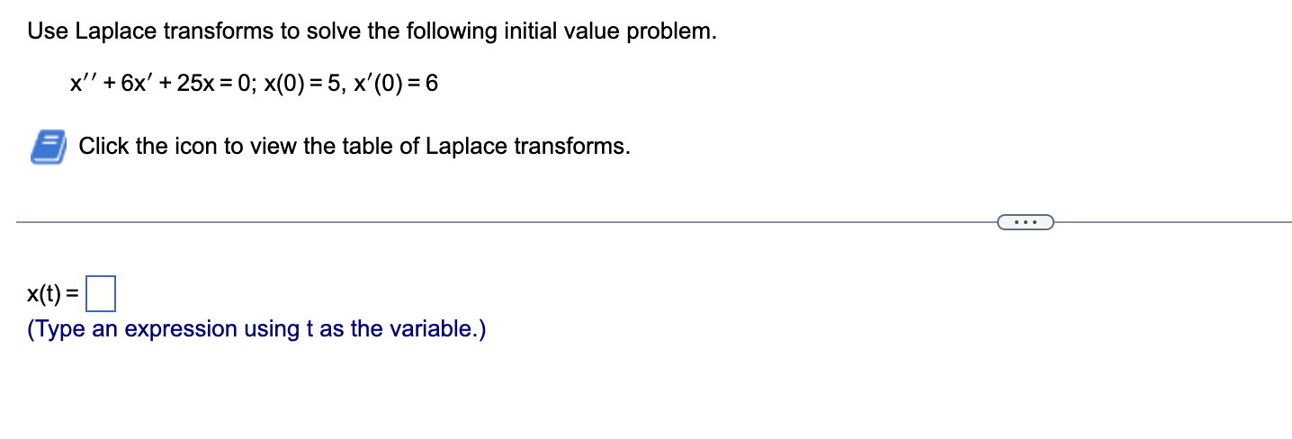 Solved Use Laplace transforms to solve the following initial | Chegg.com