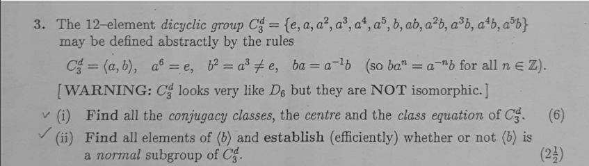 3. The 12-element dicyclic group | Chegg.com