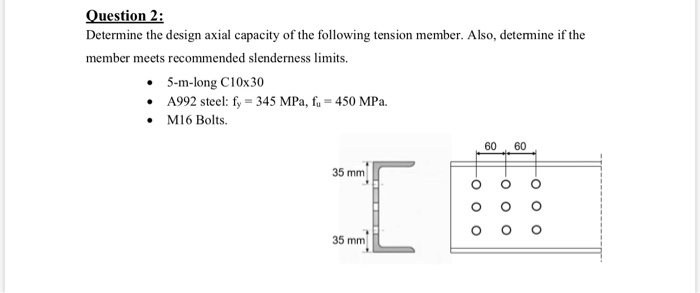 Solved Question 2: Determine the design axial capacity of | Chegg.com