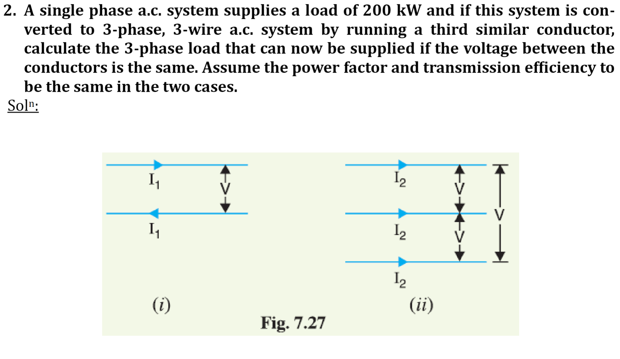 Solved 2. A single phase a.c. system supplies a load of 200 | Chegg.com