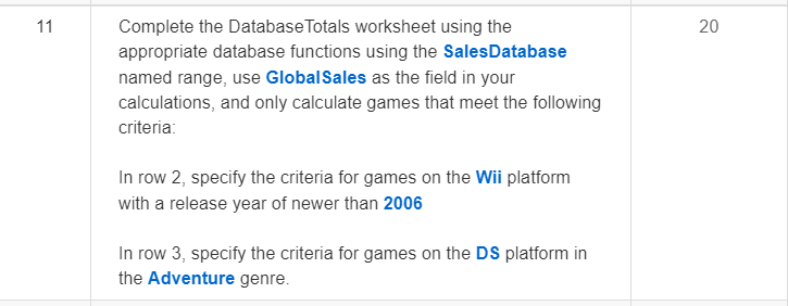 Solved A 1 Name 2 3 4 5 Field 6 7 Sum 8 Average 9 Count 10 | Chegg.com