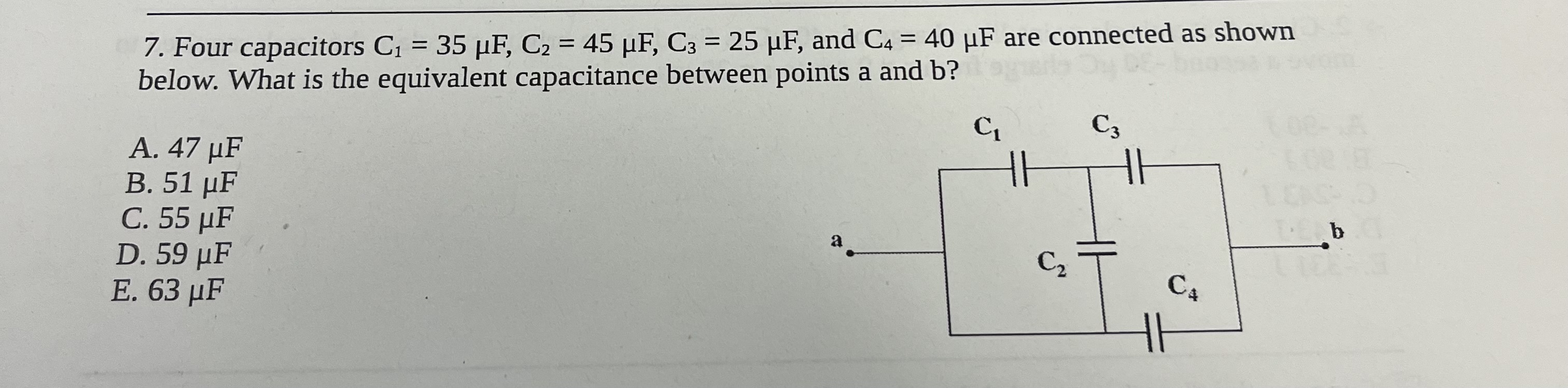 Solved C1=35μF,C2=45μF,C3=25μF, and C4=40μF | Chegg.com