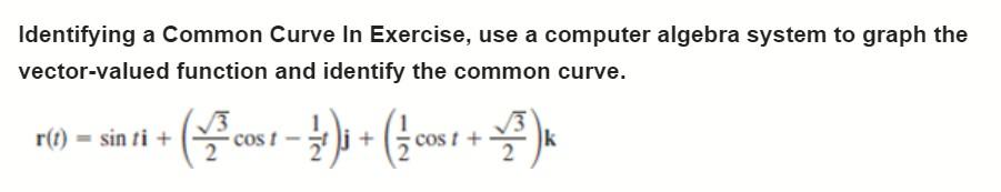 Solved Identifying a Common Curve In Exercise, use a | Chegg.com