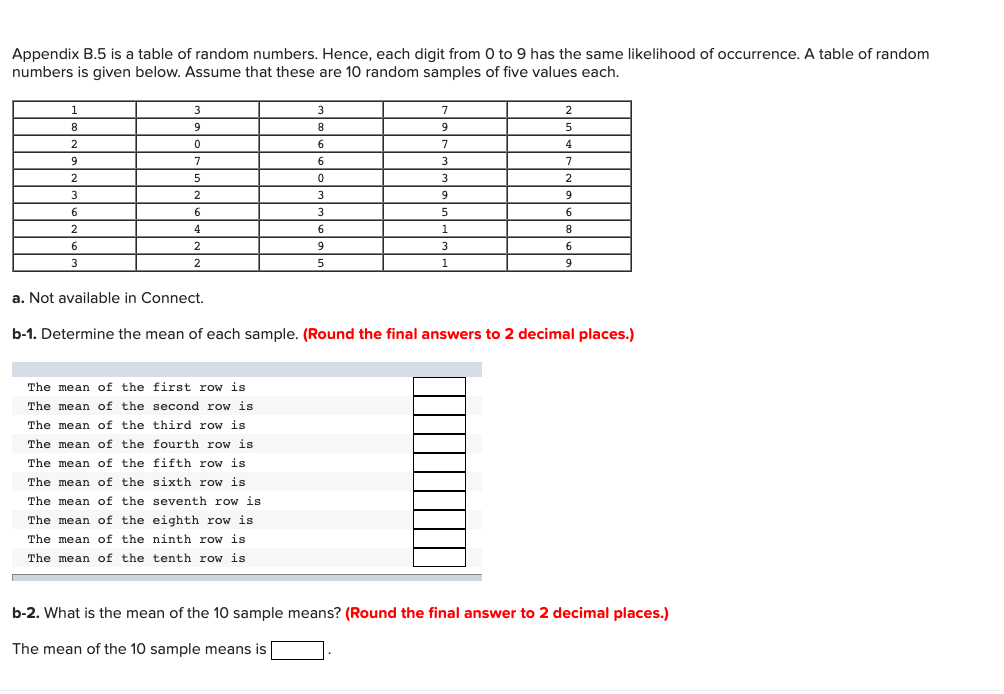 Solved Appendix B.5 is a table of random numbers. Hence, | Chegg.com