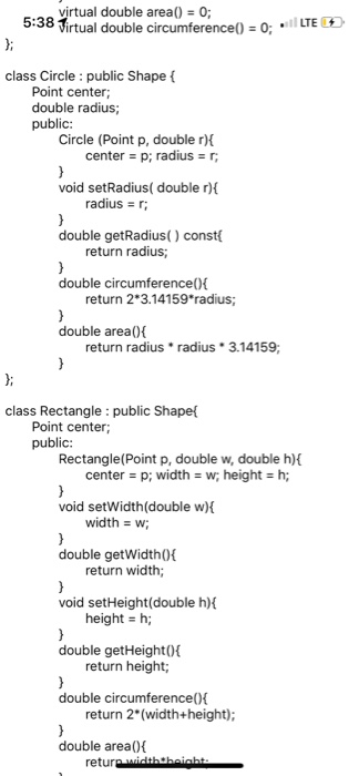 Solved Create a square class and add it to the code also | Chegg.com