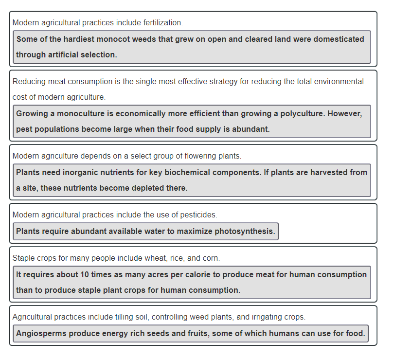Solved Can You Match Each Example With The Science That 