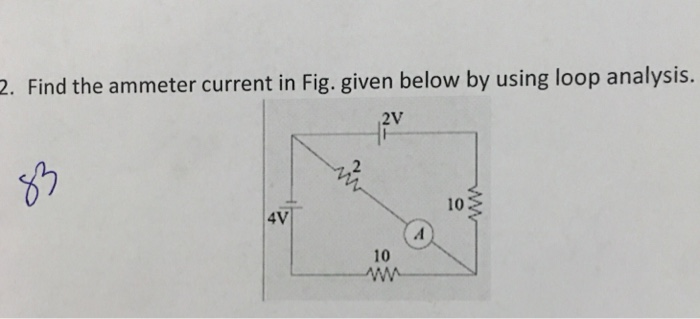 Solved 2. Find the ammeter current in Fig. given below by | Chegg.com