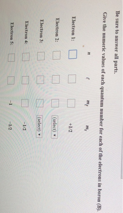 Solved Be Sure To Answer All Parts Give The Numeric Values 