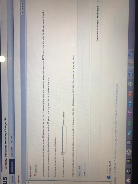 Solved US Connally, Functions Modeling Change, 5e practice | Chegg.com