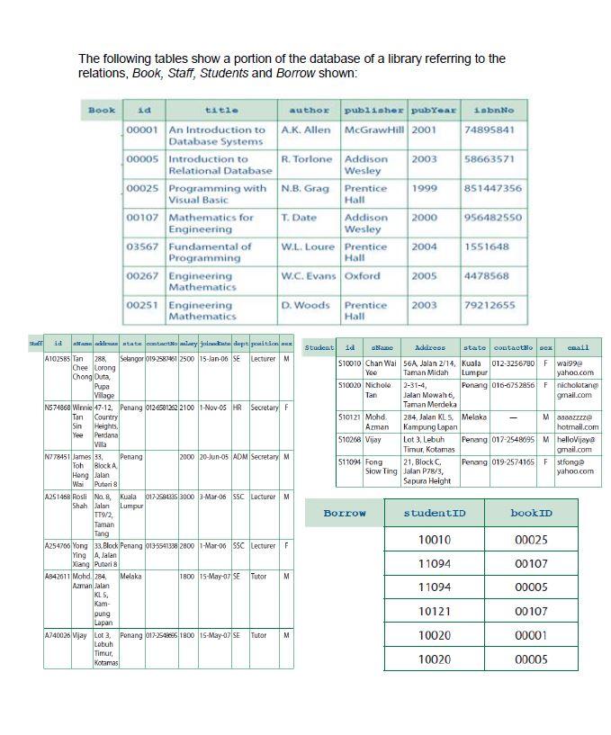 L codes to Question 3 a) Write the DDL codes to | Chegg.com