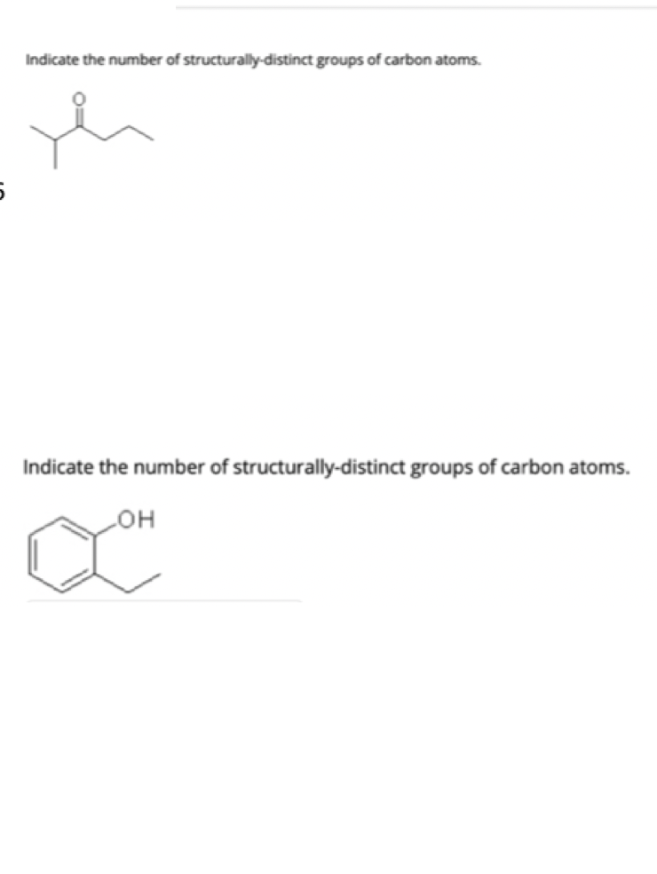 Solved Indicate the number of structurally-distinct groups | Chegg.com