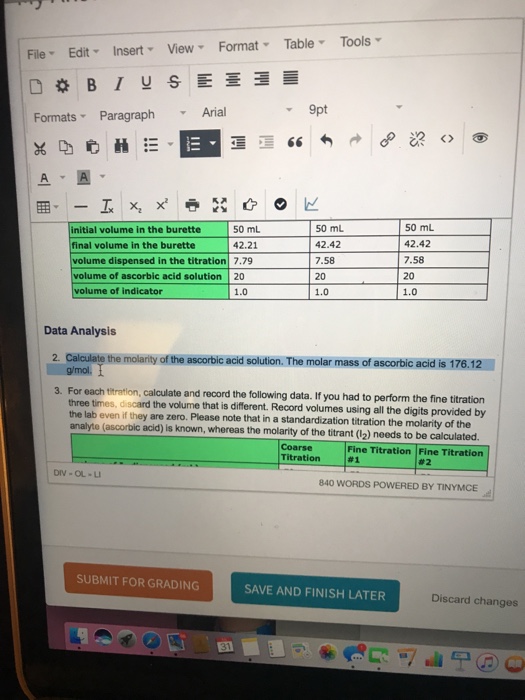??66 ?? For each titration, calculate and record the | Chegg.com