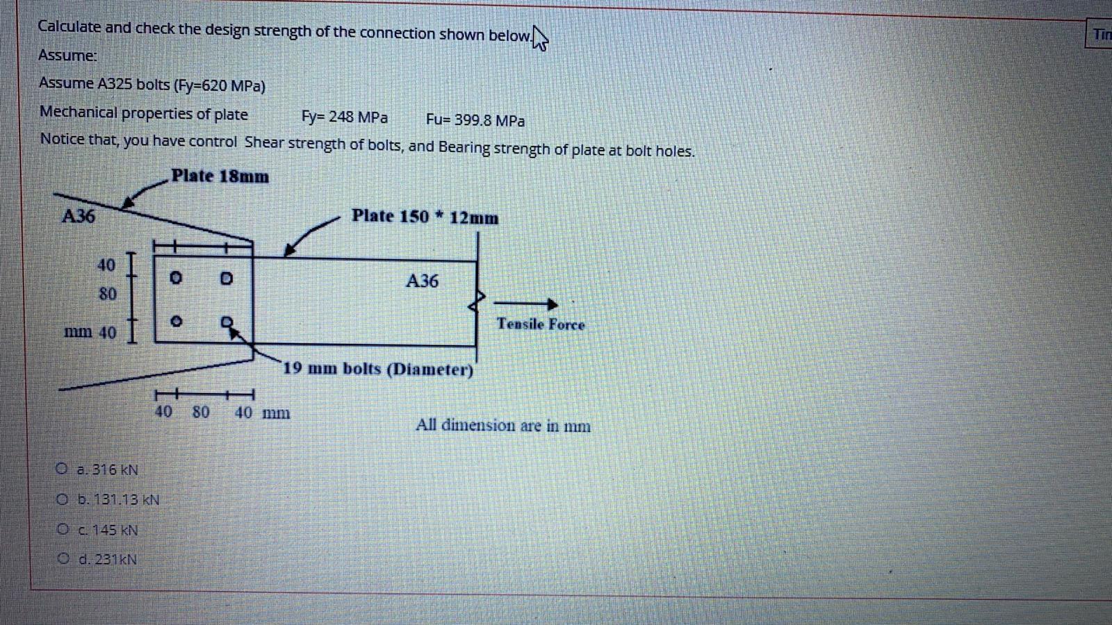 Solved Calculate and check the design strength of the | Chegg.com