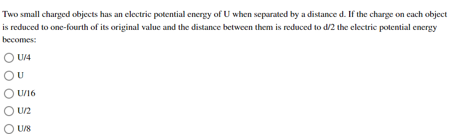 Solved Two small charged objects has an electric potential | Chegg.com