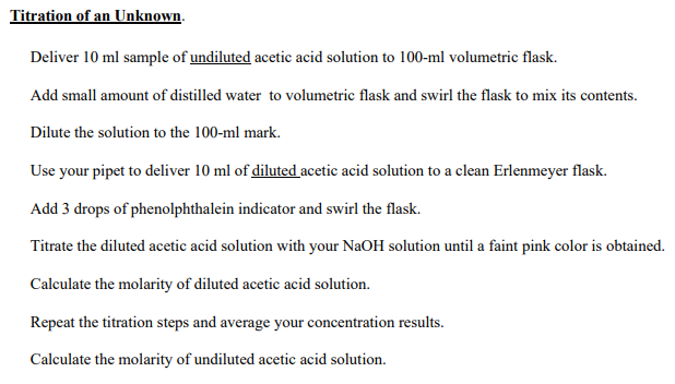 Standardization of NaOH Solution. Fill your buret | Chegg.com