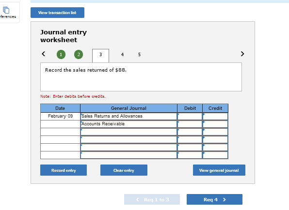 Solved Journal entry worksheet (2) 3 ( 3 Record the sales on | Chegg.com