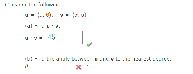 Solved Consider the following. \\[ \\mathbf{u}=\\langle | Chegg.com