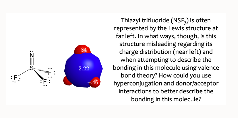 Solved Thiazyl trifluoride (NSF3) is often represented by | Chegg.com