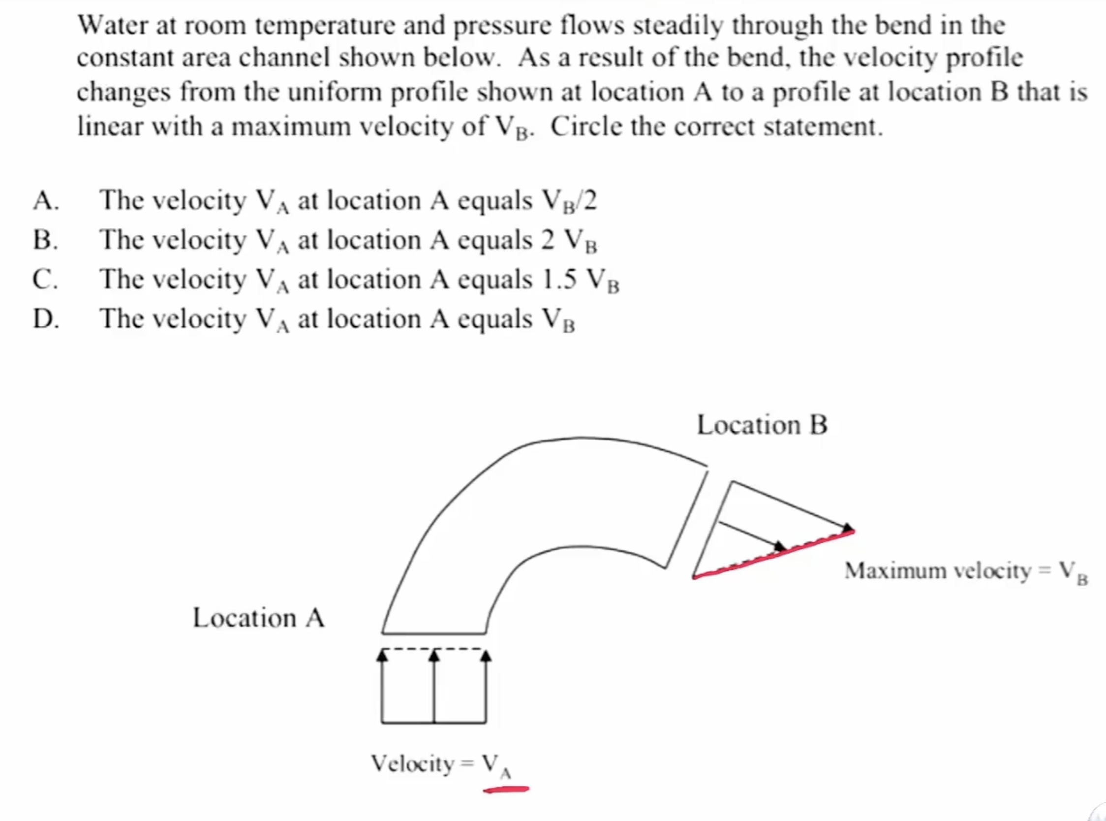 Solved Water at ﻿room temperature and pressure flows | Chegg.com