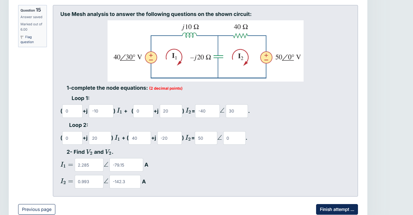 Solved Use Mesh analysis to ﻿answer the following questions | Chegg.com