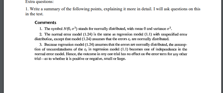 1. Write a summary of the following points, | Chegg.com