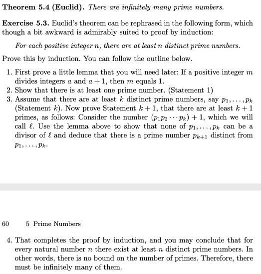 Solved Theorem 5.4 (Euclid). There are infinitely many prime | Chegg.com