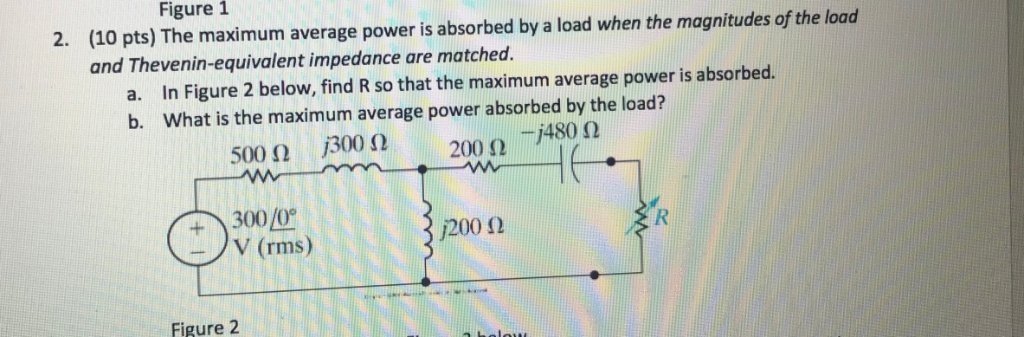 Solved Figure 1 (10 pts) The maximum average power is | Chegg.com