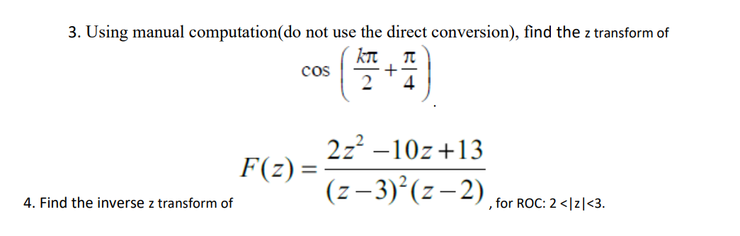 Solved 3. Using manual computation(do not use the direct | Chegg.com