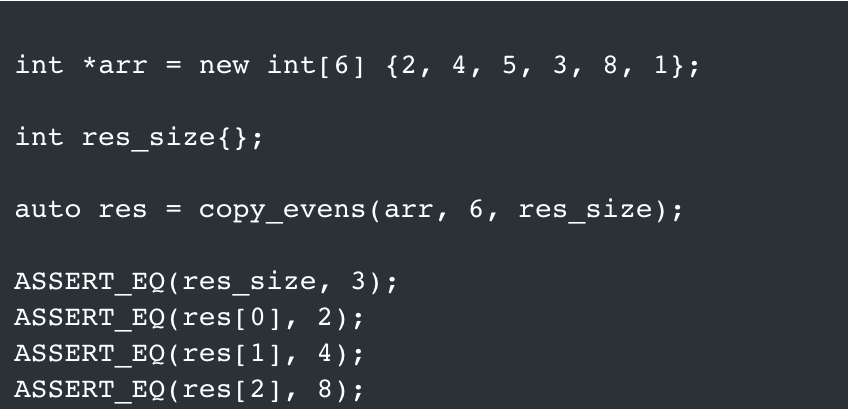 Solved Write a c++ function `copy_evens` that takes 3 | Chegg.com