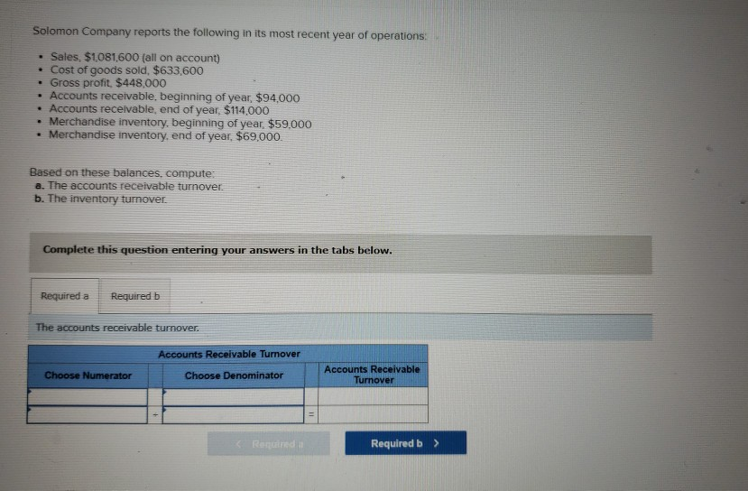Solved Solomon Company reports the following in its most | Chegg.com