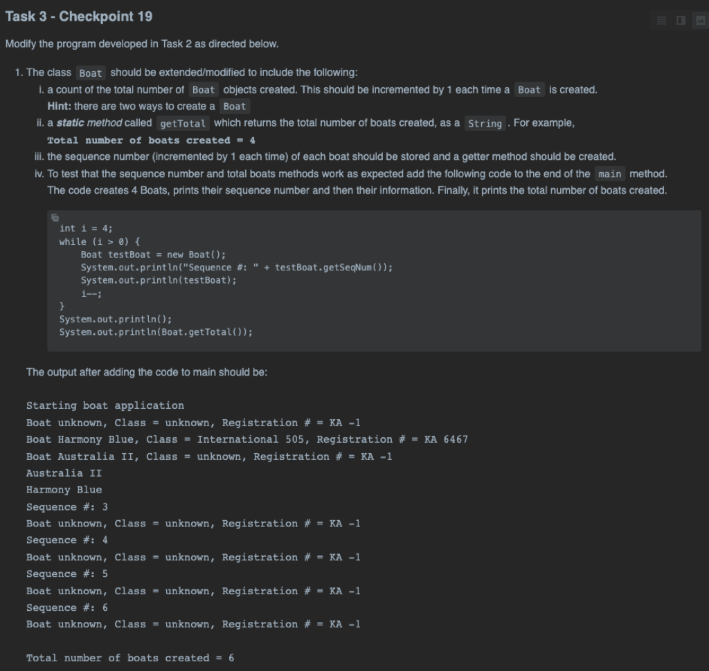 Solved sk 3 - Checkpoint 19 dify the program developed in | Chegg.com