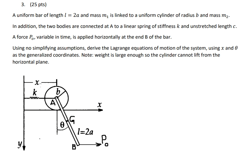 Solved Solve given problem using dynamics of rigid bodies | Chegg.com