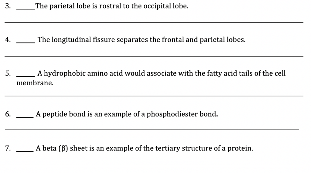 Solved Part II. True/False In the space provide indicate | Chegg.com