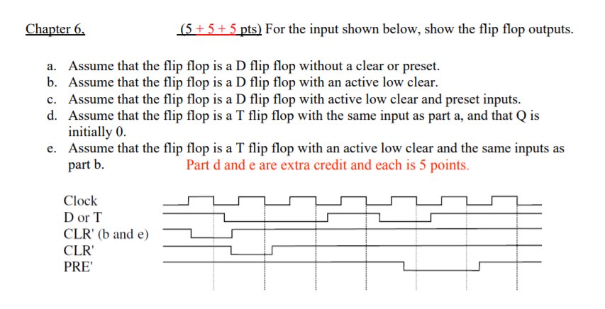 Solved Chapter 6. (5 + 5 + 5 pts) For the input shown below, | Chegg.com