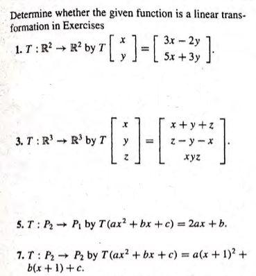 Solved Determine whether the given function is a linear | Chegg.com