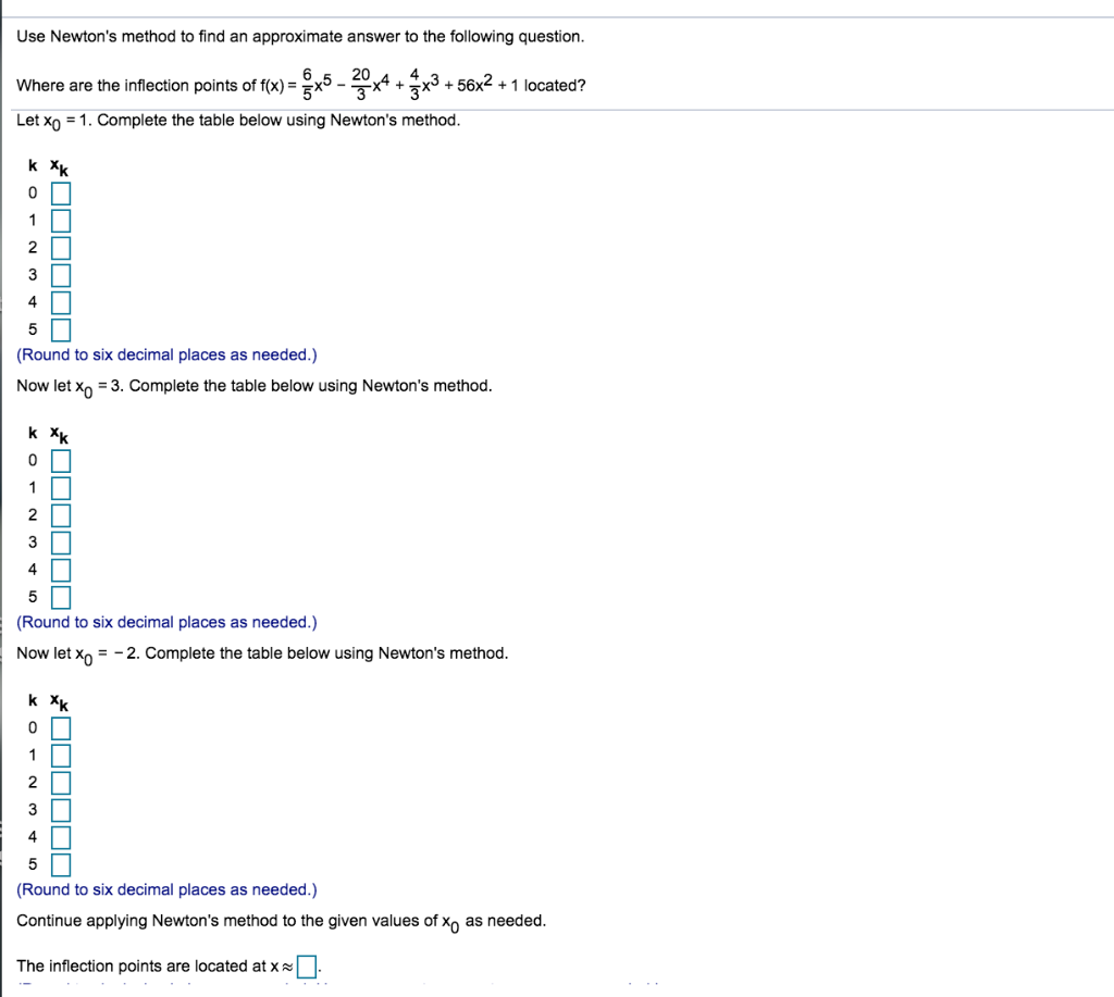 Solved Use Newton's method to find an approximate answer to | Chegg.com