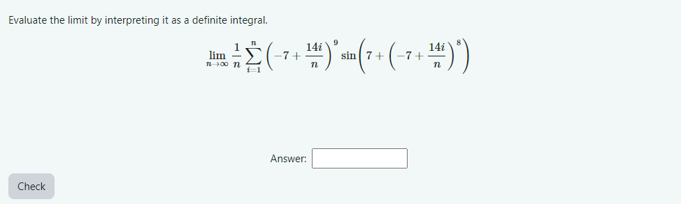 Solved Evaluate the limit by interpreting it as a definite | Chegg.com