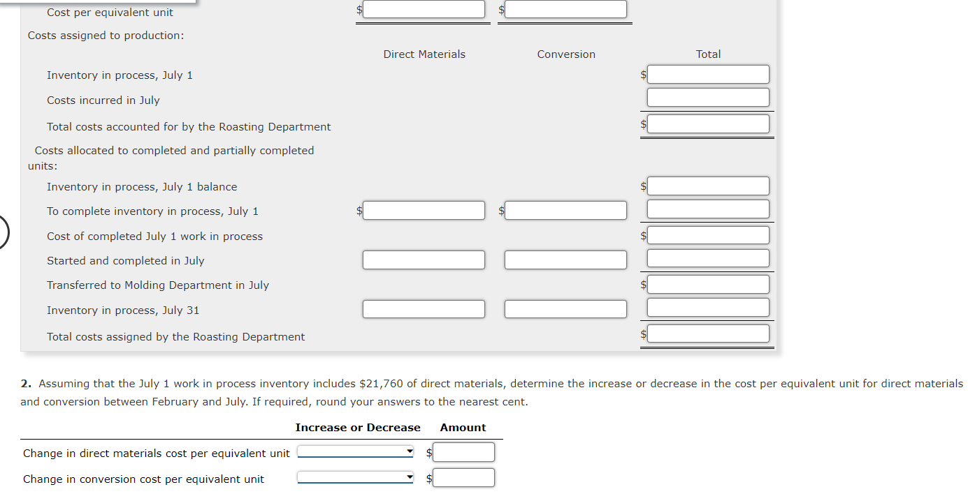 Solved HelloI need help solving this Managerial Accounting | Chegg.com