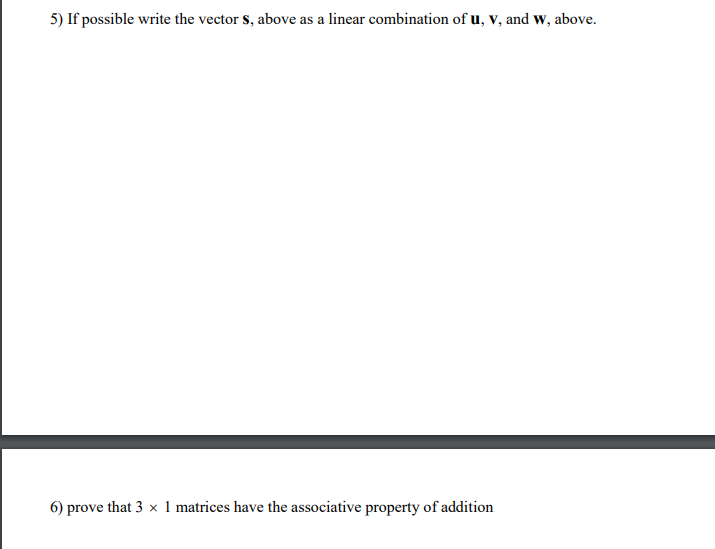 Solved 3) Draw the vector 3u -2v, given the vectors shown | Chegg.com