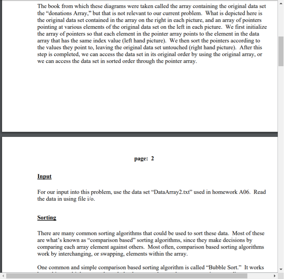 Sometimes we’re given an array of data that we need | Chegg.com