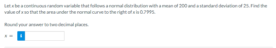 Solved Let x be a continuous random variable that follows a | Chegg.com