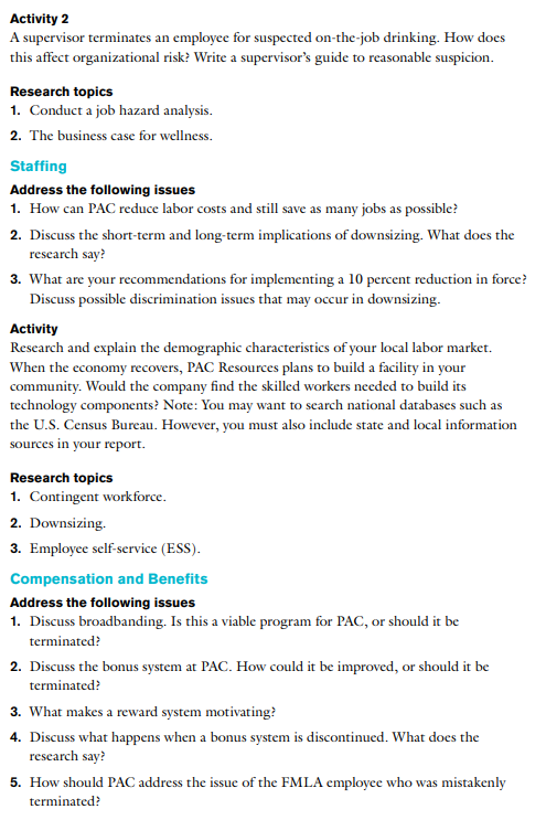 Solved Although PAC Resources is a fictional organization, | Chegg.com