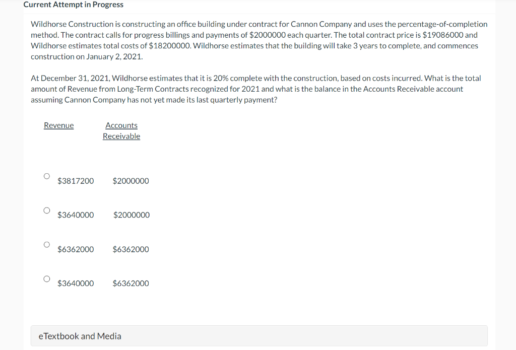 Solved Wildhorse Construction is constructing an office | Chegg.com