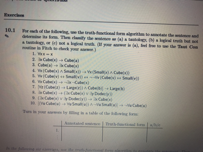 Exercises 10.1 For each of the following, use the | Chegg.com