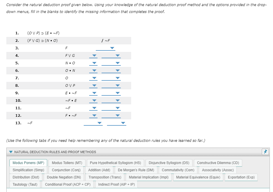Solved Consider the natural deduction proof given below. | Chegg.com