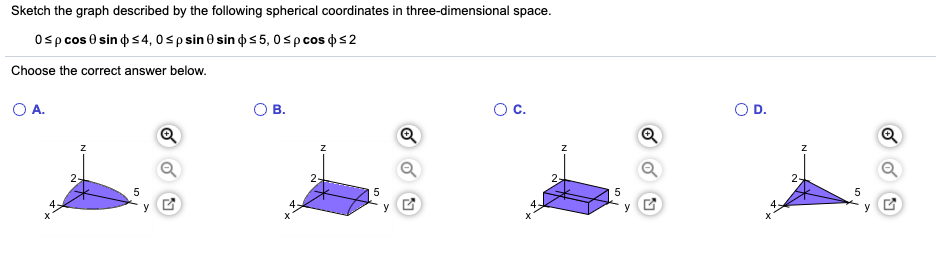 Solved Sketch the graph described by the following spherical | Chegg.com
