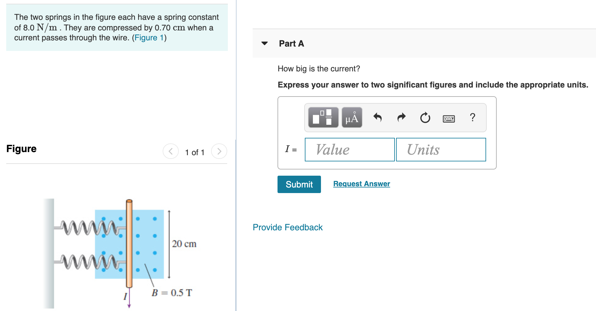 Solved The two springs in the figure each have a spring | Chegg.com